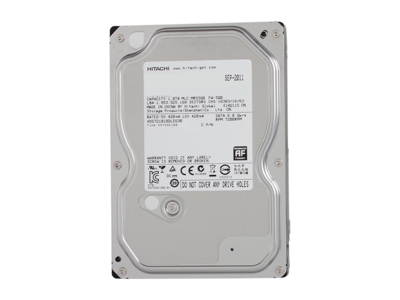 Hitachi GST Deskstar 7K1000.D HDS721010DLE630 (0F13180) 1TB 7200 RPM ...