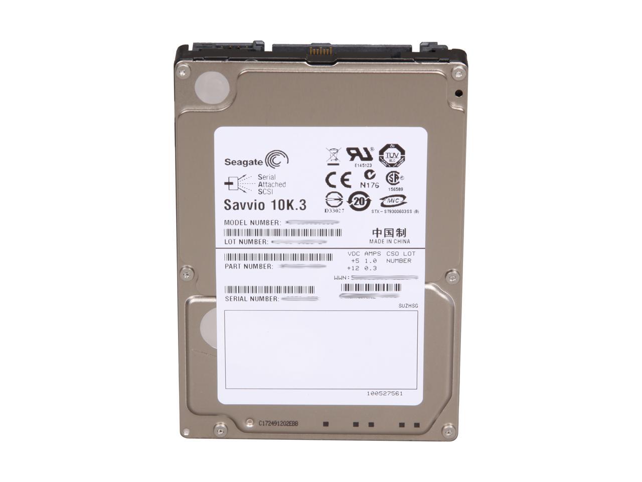 Seagate Savvio 10K.3 ST9300603SS 300GB 10000 RPM 16MB Cache SAS 6Gb/s 2 ...