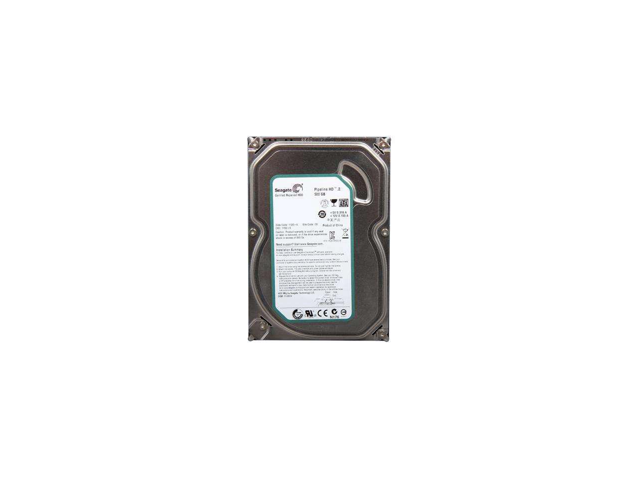 Refurbished: Seagate Pipeline HD ST3500312CS 500GB 7200 RPM 8MB Cache ...