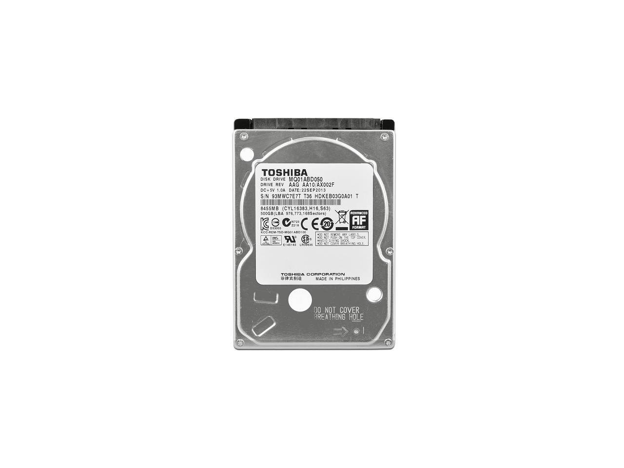 Toshiba MQ01ABD050 500GB 5.4K RPM 2.5"" 9.5mm SATA,Silver - Newegg.com