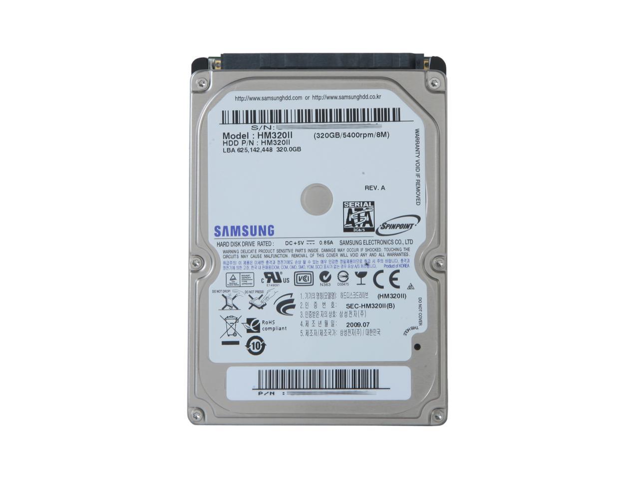 SAMSUNG Spinpoint M7 HM320II 320GB 5400 RPM 8MB Cache SATA 3.0Gb/s 2.5 ...