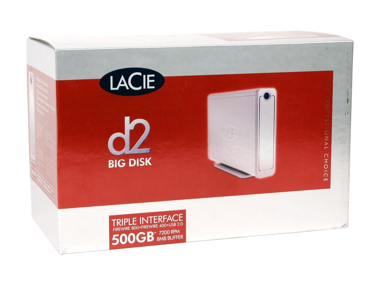 LaCie Big Disk Extreme 500GB USB 2.0 / Firewire400 External Hard Drive ...