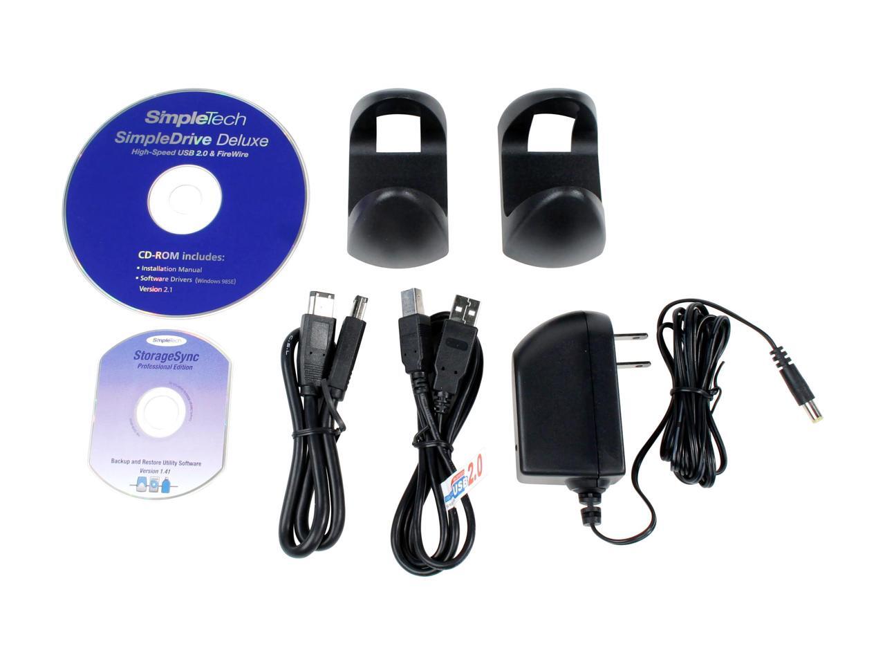 SimpleTech SimpleDrive 160GB USB 2.0 / Firewire400 3.5" External Hard ...