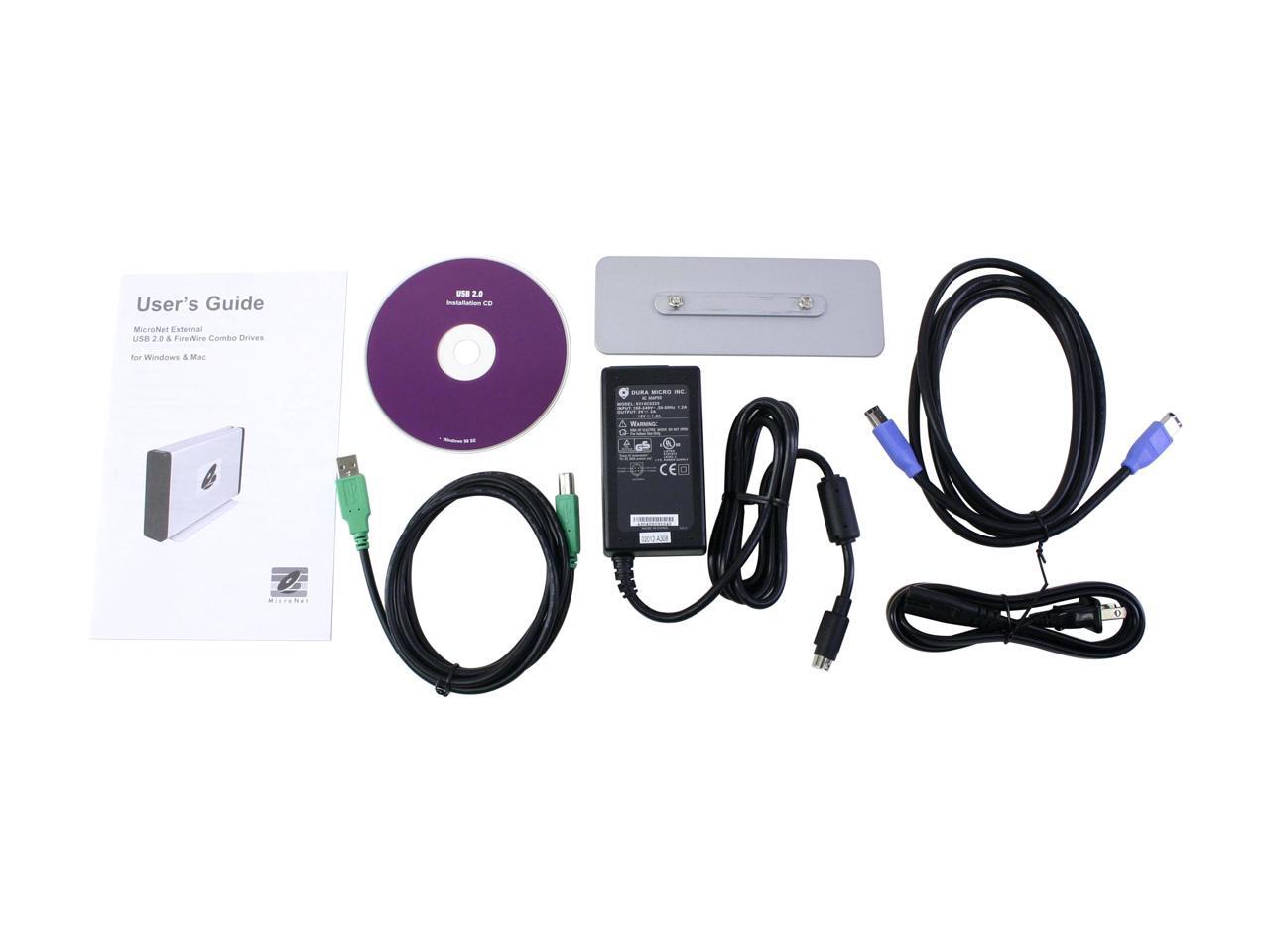 MicroNet 200GB 2x FireWire 400, 1x USB 2.0 3.5" External Hard Drive ...