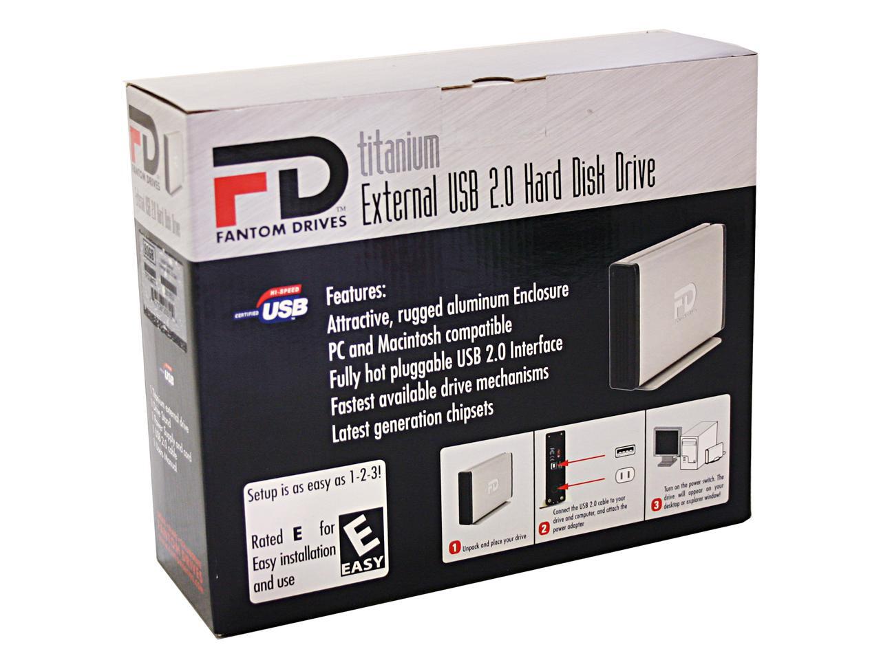 Fantom Drives Titanium 80GB USB 2.0 3.5" External Hard Drive - Newegg.com