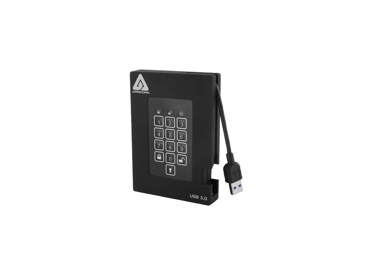 APRICORN Aegis Padlock Fortress 500GB USB 3.0 FIPS 140-2 Encrypted ...
