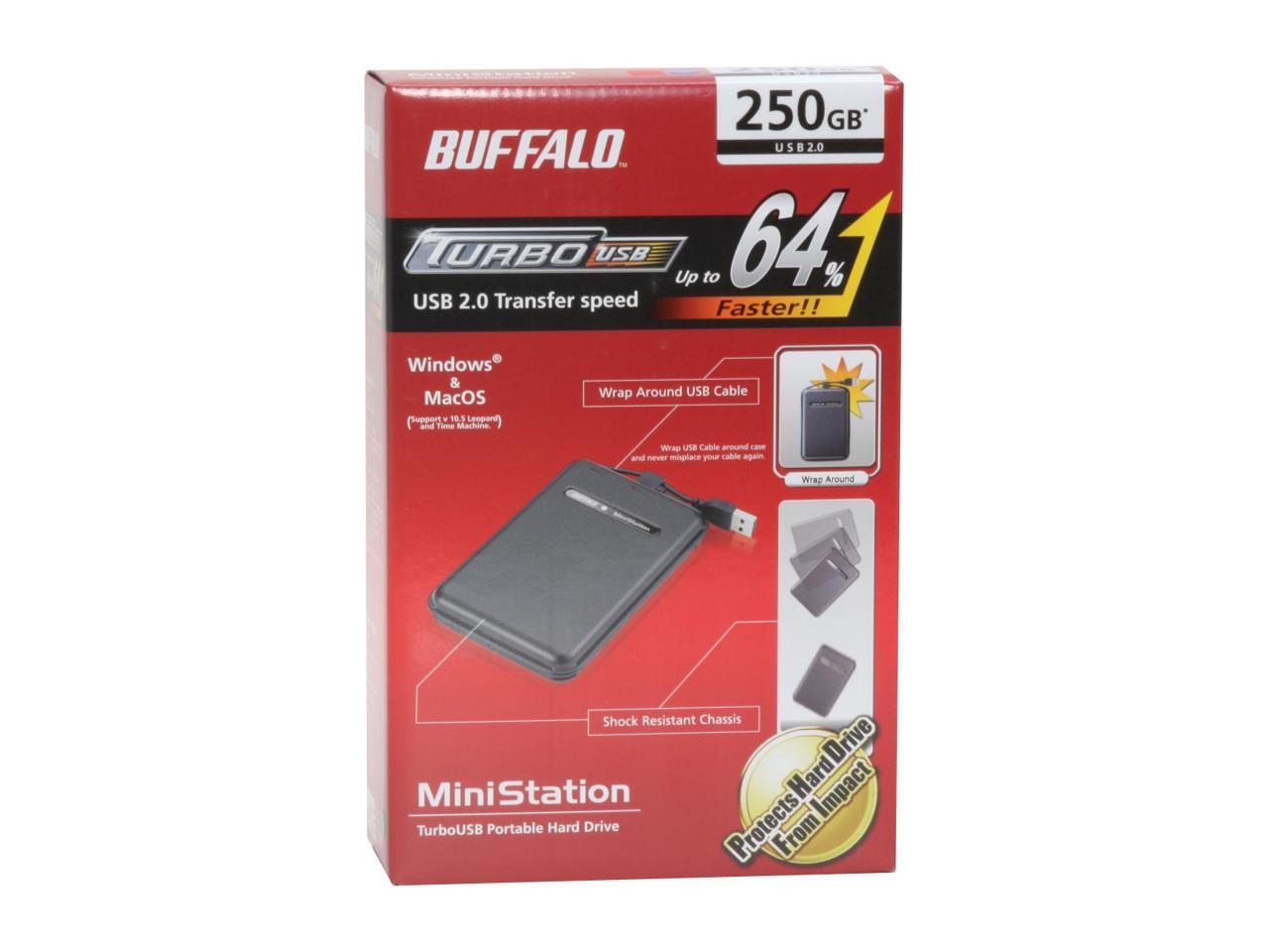 BUFFALO MiniStation 250GB USB 2.0 2.5" External Hard Drive - Newegg.com