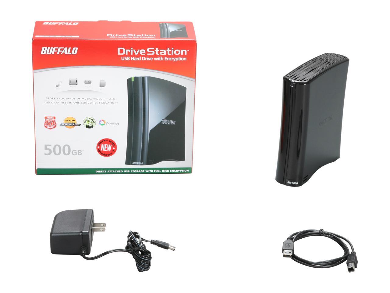 BUFFALO DriveStation 500GB USB 2.0 3.5" External Hard Drive with Full ...