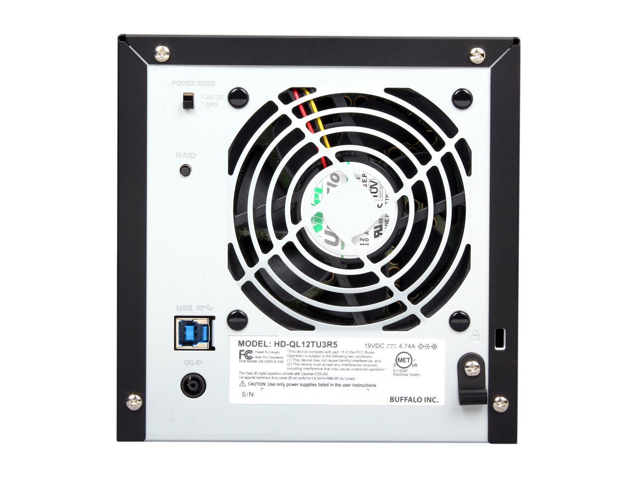 BUFFALO HD-QL12TU3R5 12TB (4 x 3TB) DriveStation Quad USB 3.0 Four ...