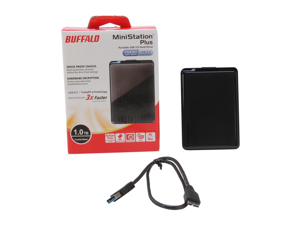 BUFFALO 1TB MiniStation Plus Portable Hard Drive USB 3.0 Model HD-PNT1 ...