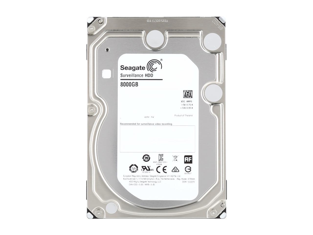 Seagate Surveillance HDD ST8000VX0002 8TB 256MB Cache SATA 6.0Gb/s 3.5 ...