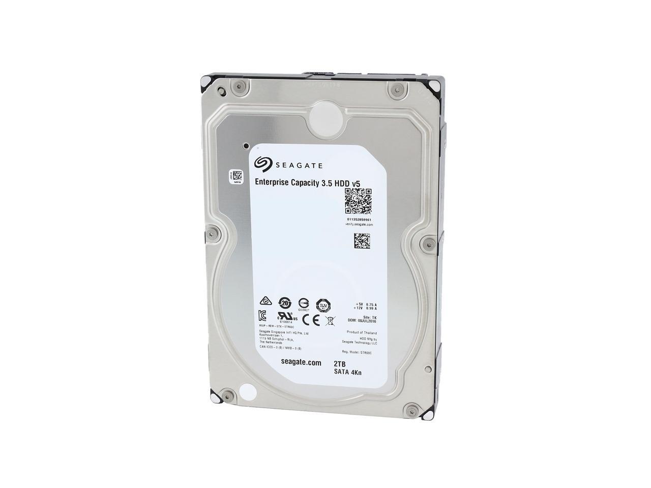 Seagate Enterprise Capacity 3.5'' HDD 2TB 7200 RPM 4Kn SATA 6Gb/s 128MB ...