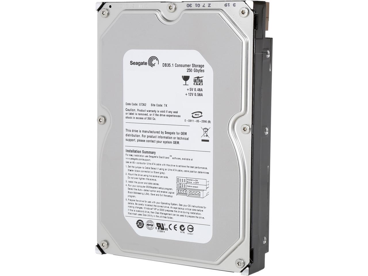 Seagate DB35 Series ST3250823ACE 250GB 7200 RPM 8MB Cache IDE Ultra ...