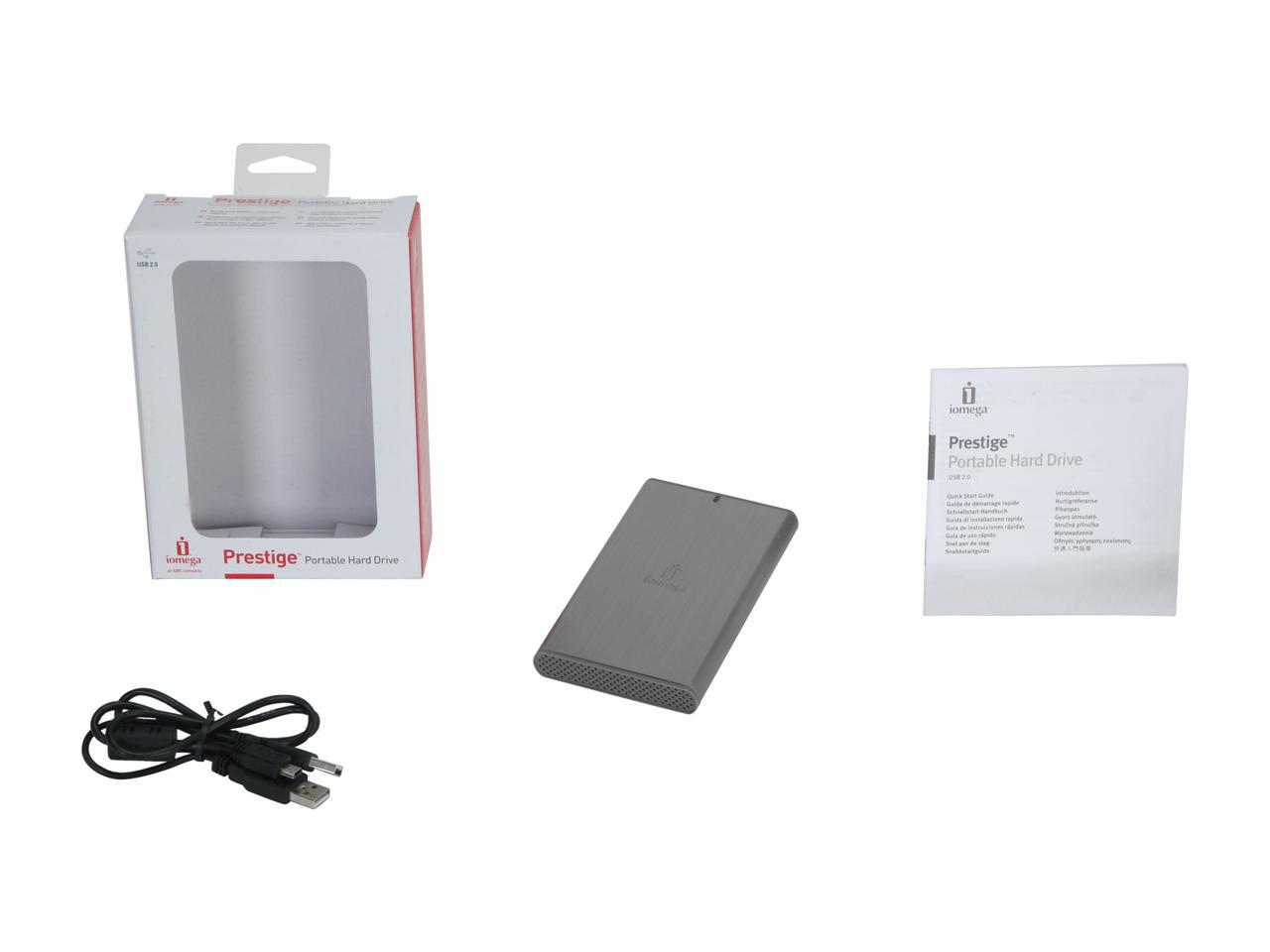 iomega Prestige Portable 500GB USB 2.0 2.5" External Hard Drive ...