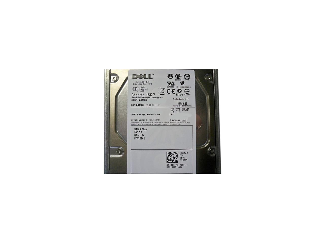 Dell F617N 300GB 15000 RPM 16MB Cache SAS 6Gb/s 3.5" Internal Hard ...
