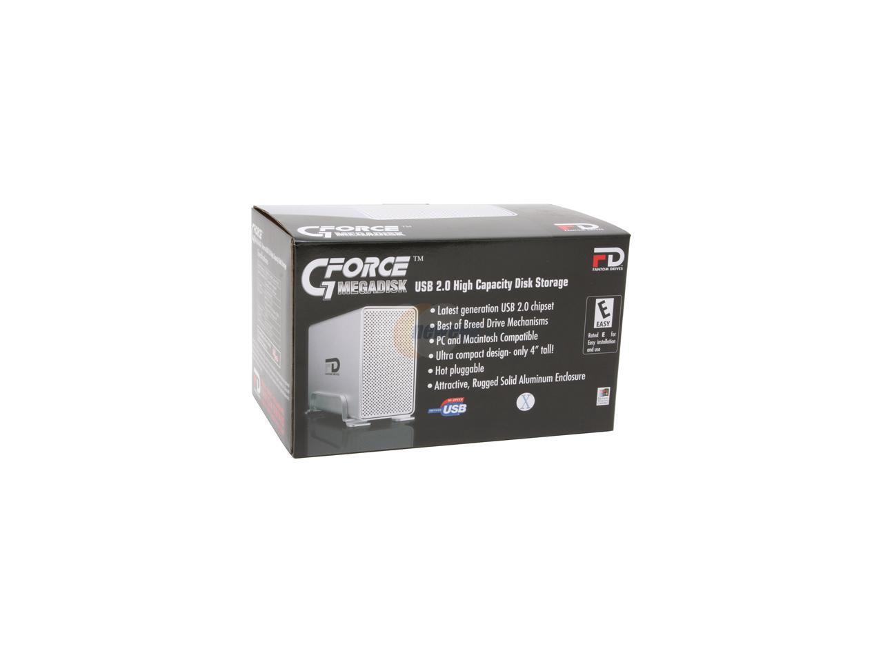 Fantom Drives G-Force MegaDisk 1TB USB 2.0 3.5" External Hard Drive ...