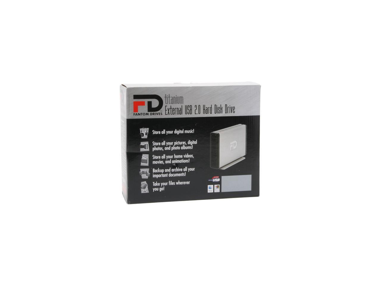 Fantom Drives Titanium-II 500GB USB 2.0 3.5" External Hard Drive ...