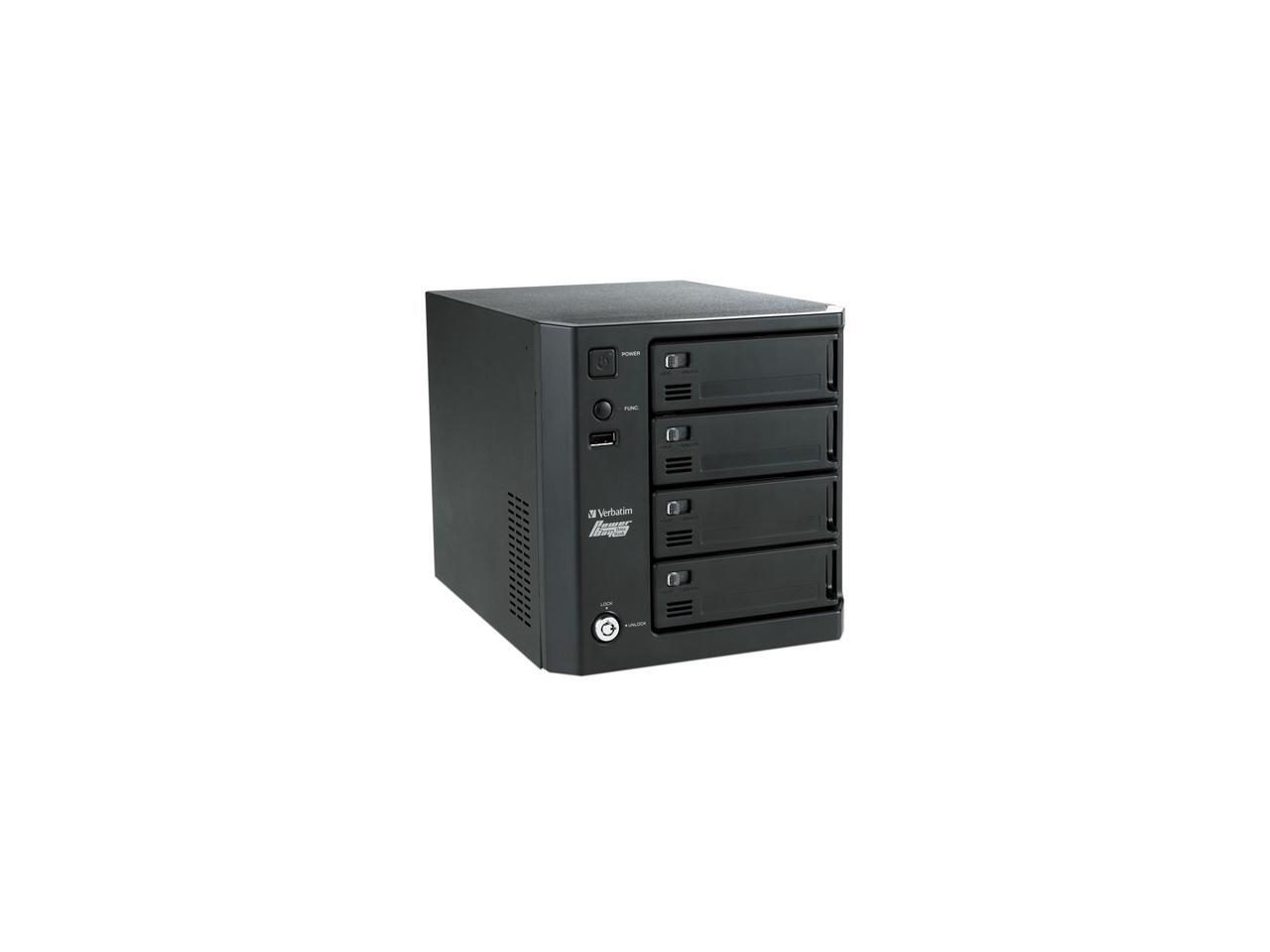 Verbatim 96958 PowerBay Quad NAS w/4 Removable Hard Drive Cartridges ...