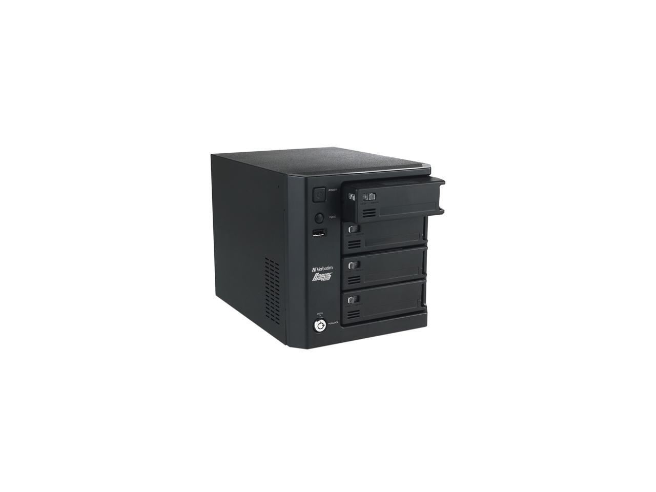 Verbatim 96958 PowerBay Quad NAS w/4 Removable Hard Drive Cartridges ...