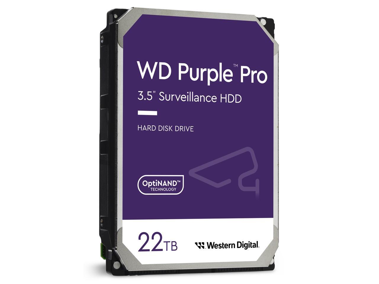 WD Purple Pro WD221PURP 22TB 7200 RPM 512MB Cache SATA 6.0Gb/s 3.5 ...