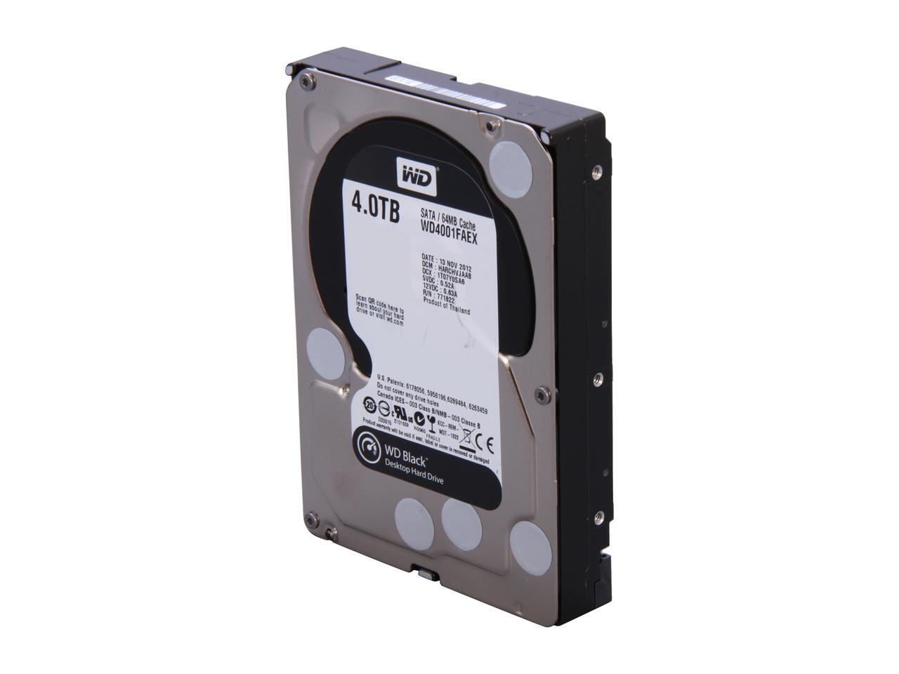 WD Black 4TB Performance Desktop Hard Disk Drive - 7200 RPM SATA 6 Gb/s ...