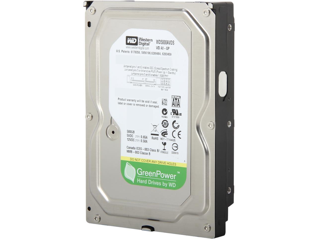Refurbished: Western Digital AV-GP WD5000AVDS-63U7B1 500GB 32MB Cache ...