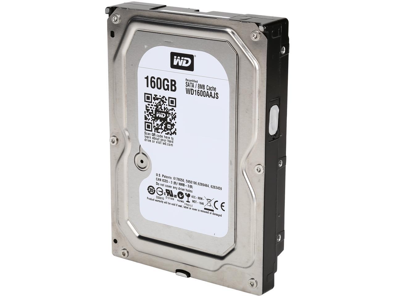 Refurbished: WD WD1600AAJS 160GB 7200 RPM SATA 3.0Gb/s 3.5" Internal ...