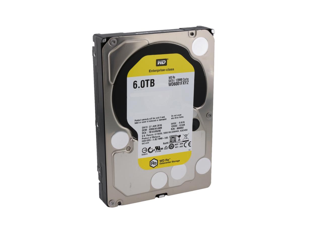 WD Re 6TB Datacenter Capacity Hard Disk Drive - 7200 RPM Class SATA 6Gb ...