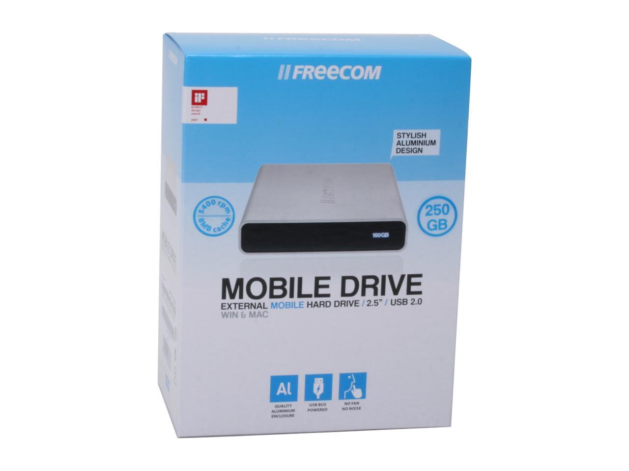 FREECOM Mobile Drive 250GB USB 2.0 2.5" External Hard Drive - Newegg.com