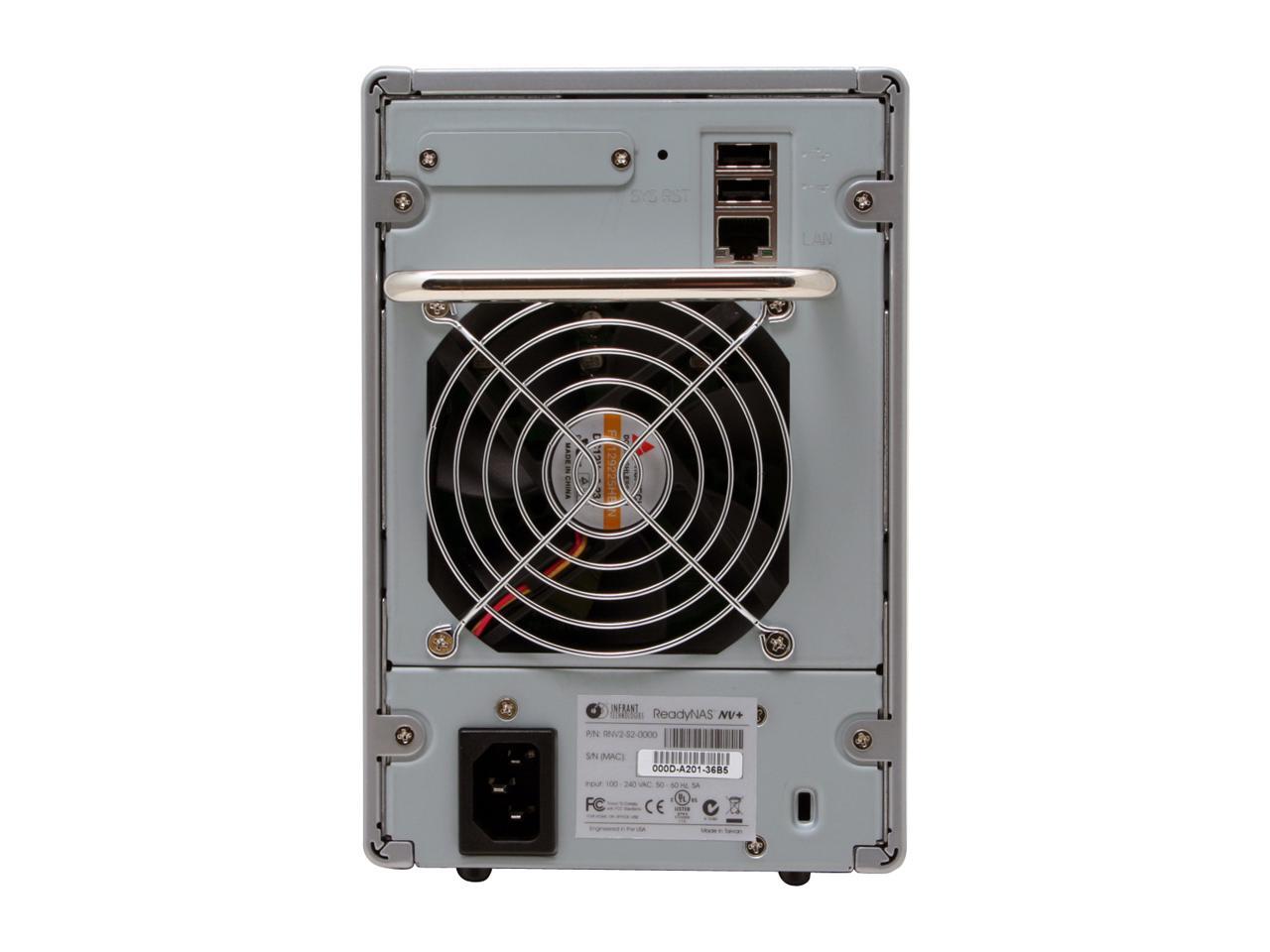 Infrant ReadyNAS NV RNV2-S2-0000, no pre-installed HDD with 4 empty ...