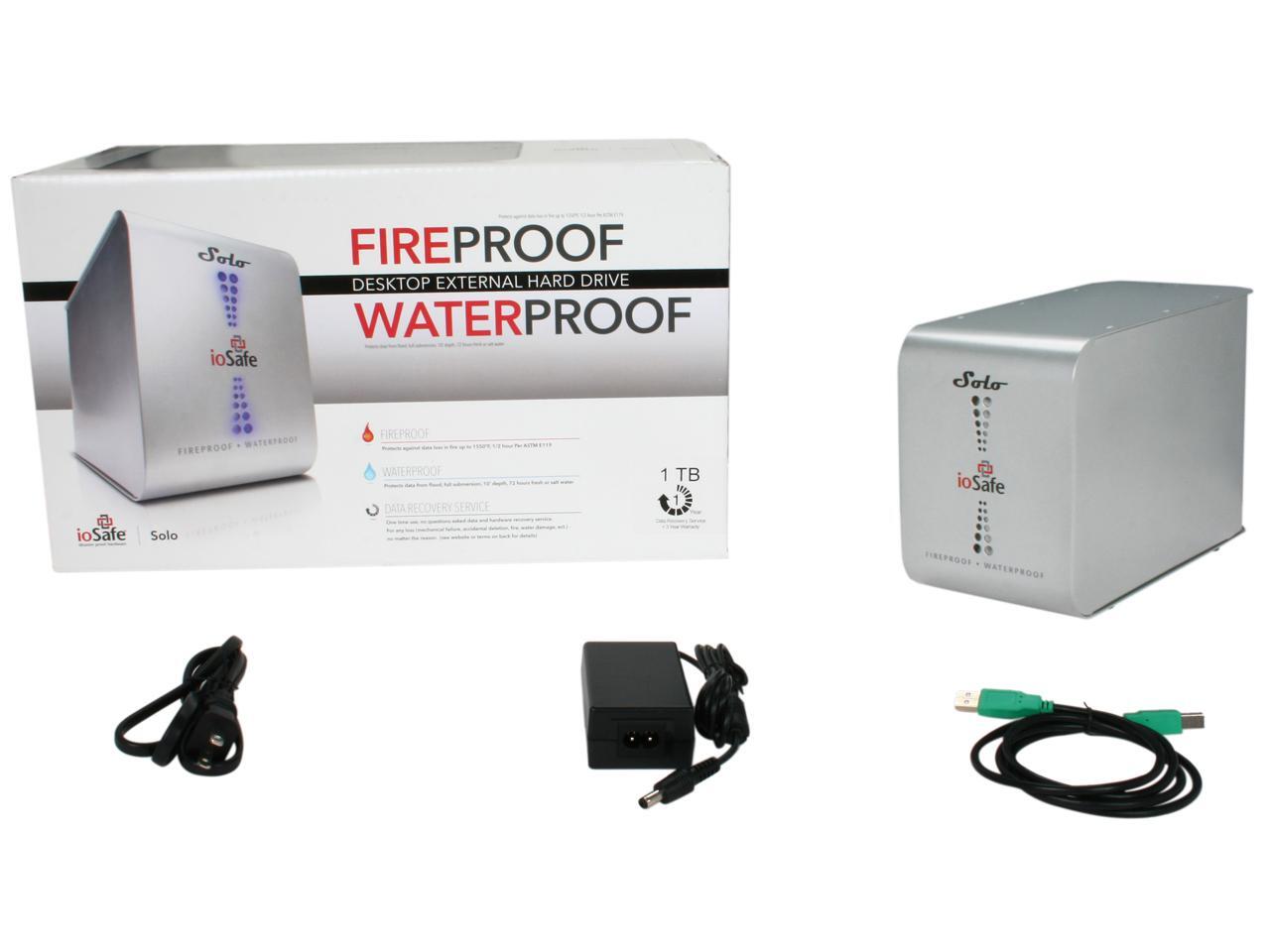 ioSafe Solo 1TB USB 2.0 3.5" Fireproof and Waterproof External Hard ...