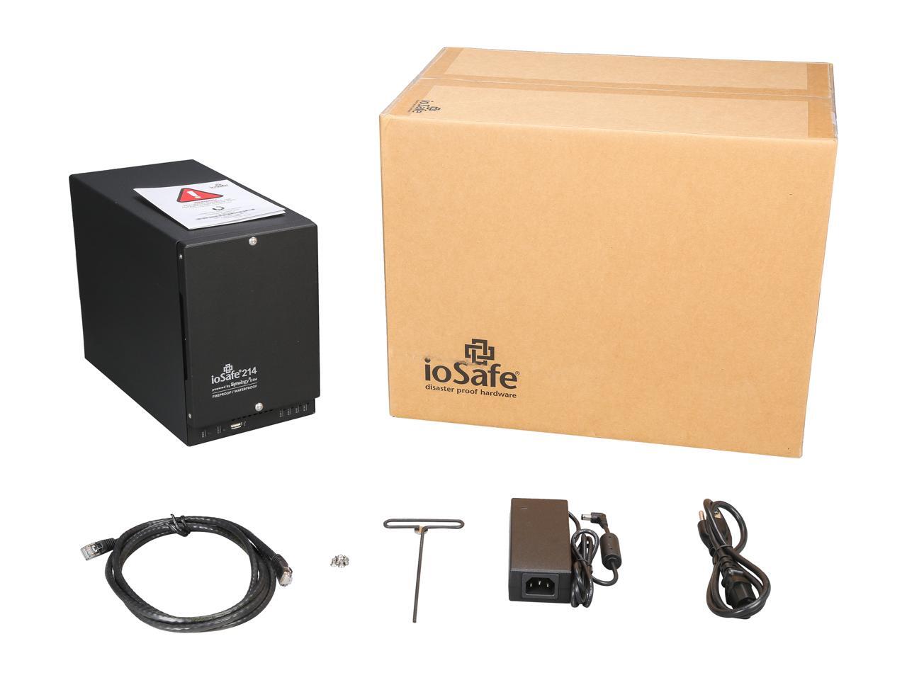 ioSafe NAS 214-DISKLESS Fireproof and Waterproof 1YR Hardware Warranty ...