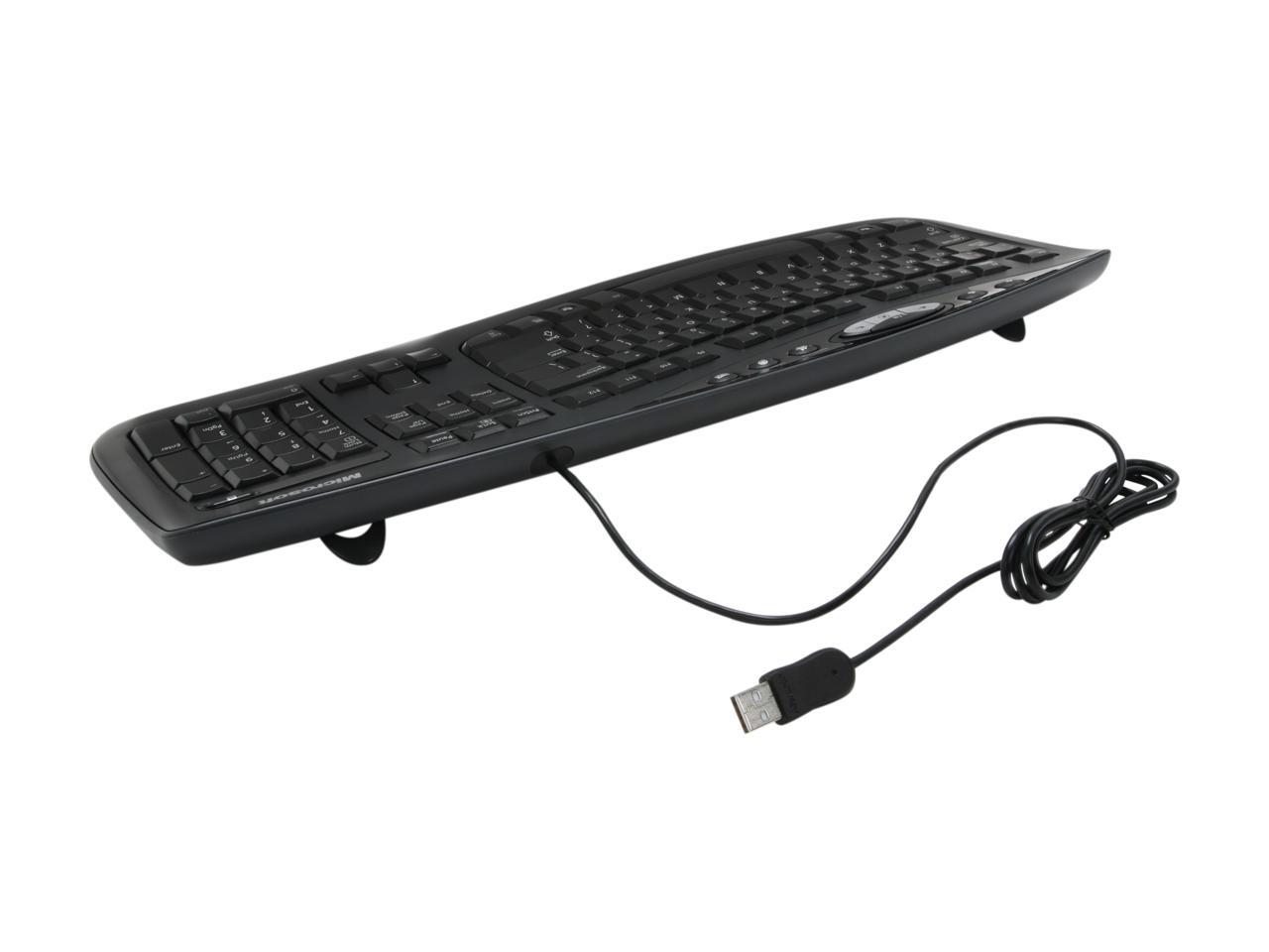 Microsoft Comfort Curve Keyboard 2000 7FH-00001 Black Wired Keyboard ...