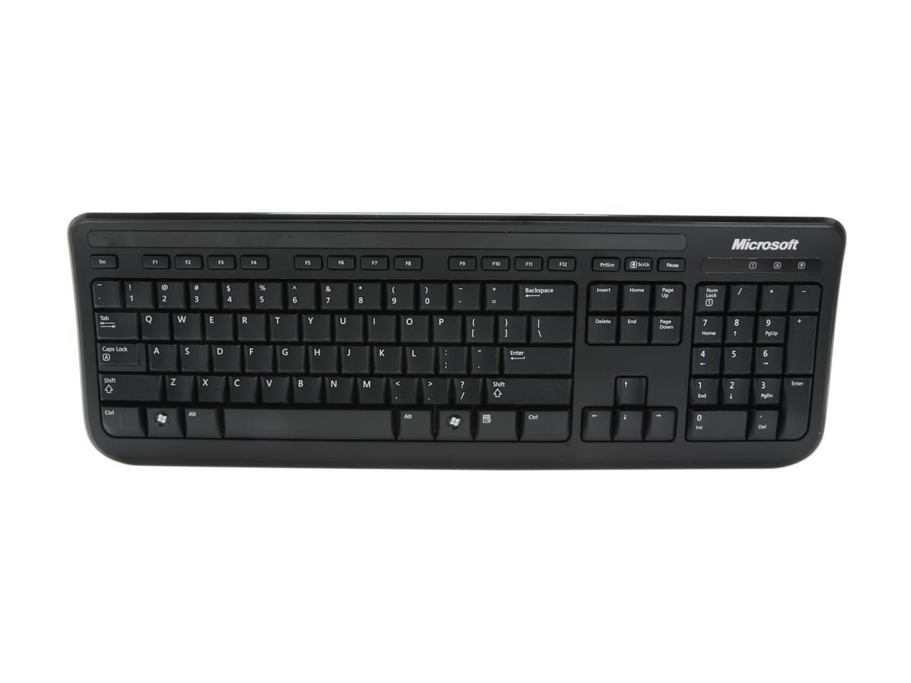 Microsoft Keyboard 400 7YH-00001 Black Wired Keyboard - Newegg.com