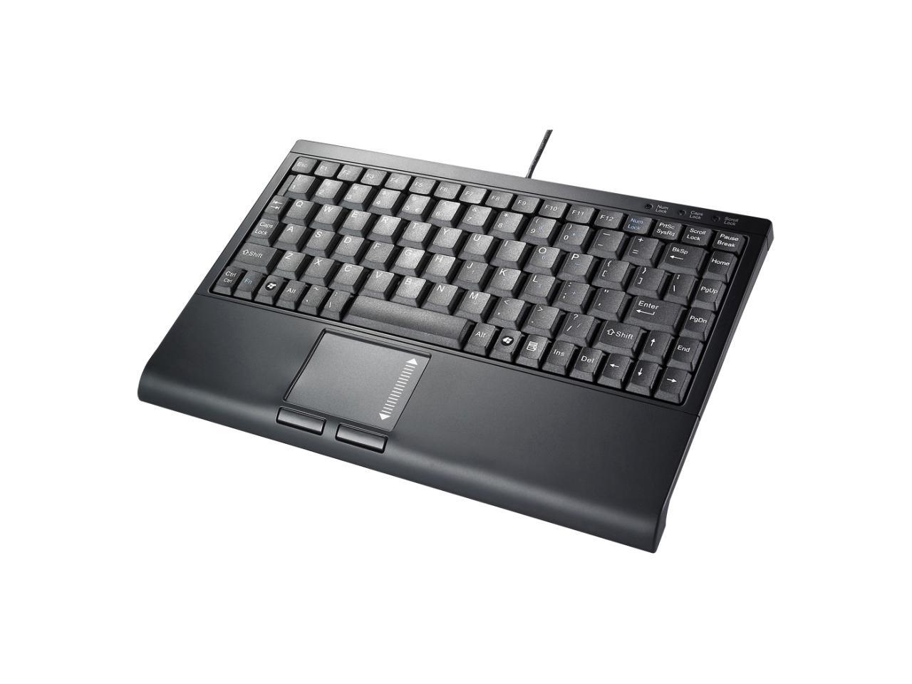 SolidTek KB-3910BU Black USB Wired Mini Keyboard w/ TouchPad - Newegg.ca