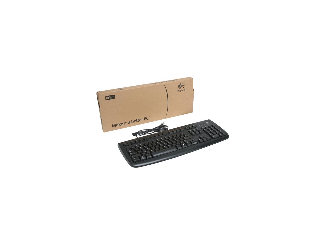 Logitech Deluxe 250 Black Wired Keyboard - Newegg.ca