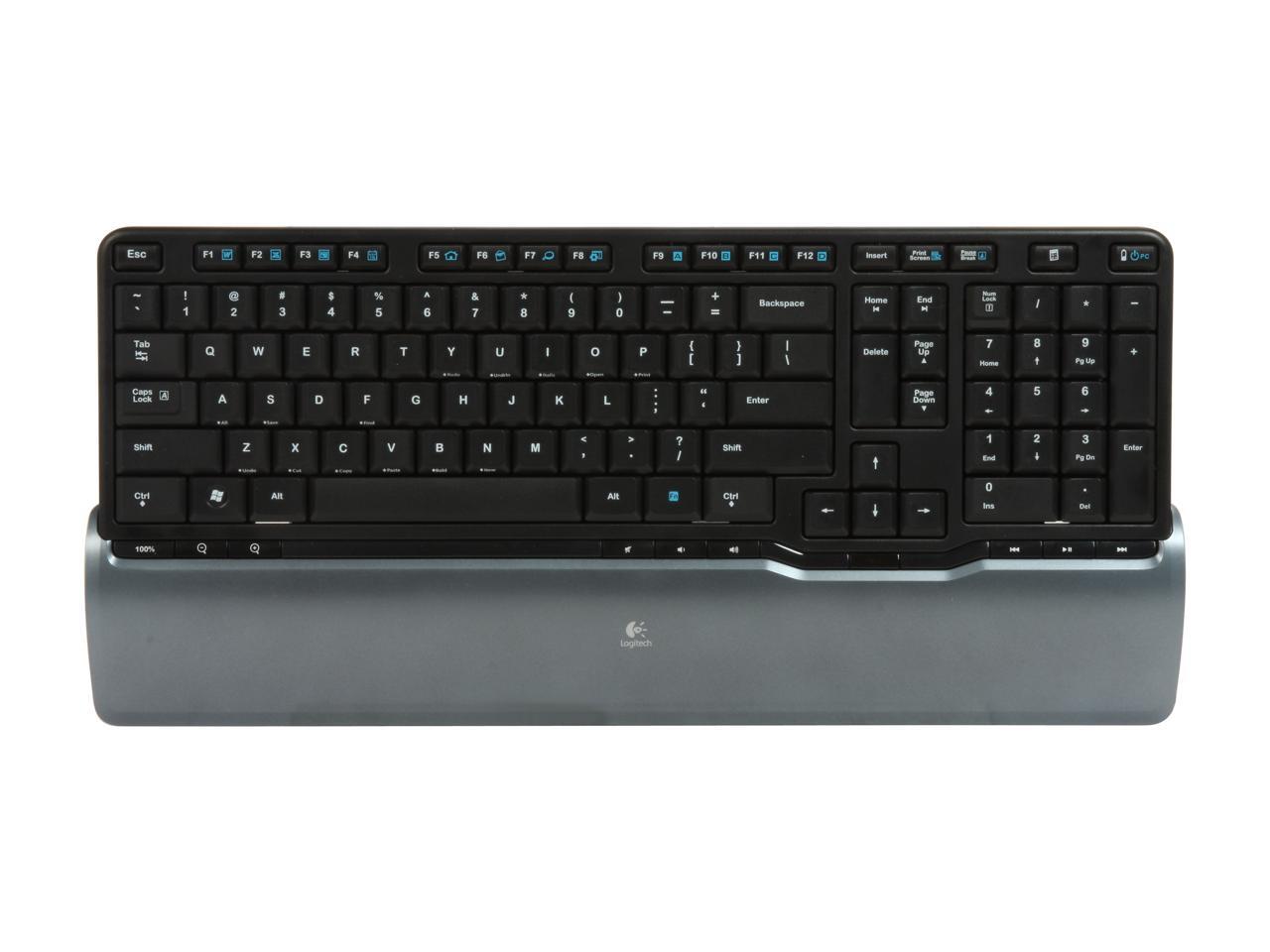 Refurbished: Logitech Cordless Desktop S520 920-000922 Black Cordless ...