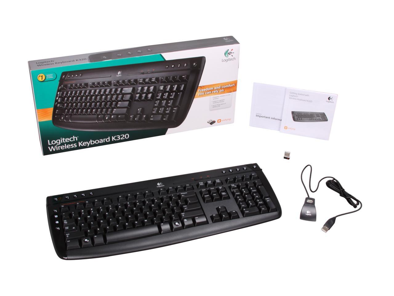 Logitech K320 Black Wireless Keyboard - Newegg.com