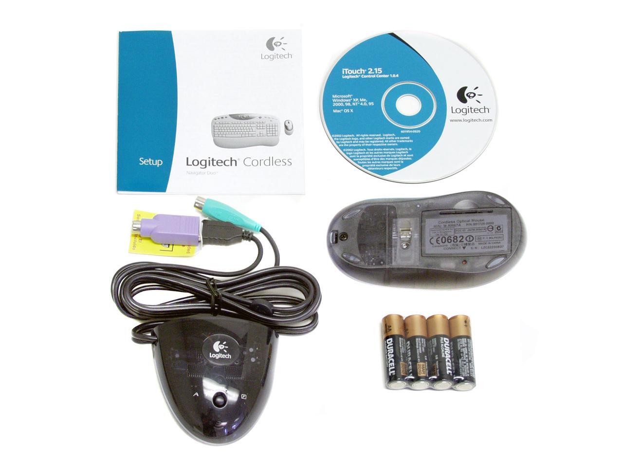 Logitech CORDLESS NAVIGATOR DUO 967232-0403 Silver RF Wireless Keyboard ...