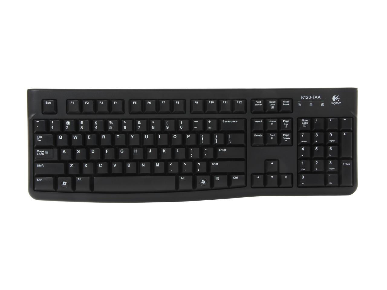 Logitech MK120-TAA 920-004218-TAA Black Keyboard and mouse set keyboard ...
