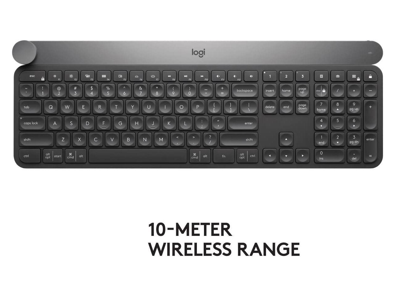 Logitech Craft Advanced Wireless Keyboard with Creative Input Dial and ...