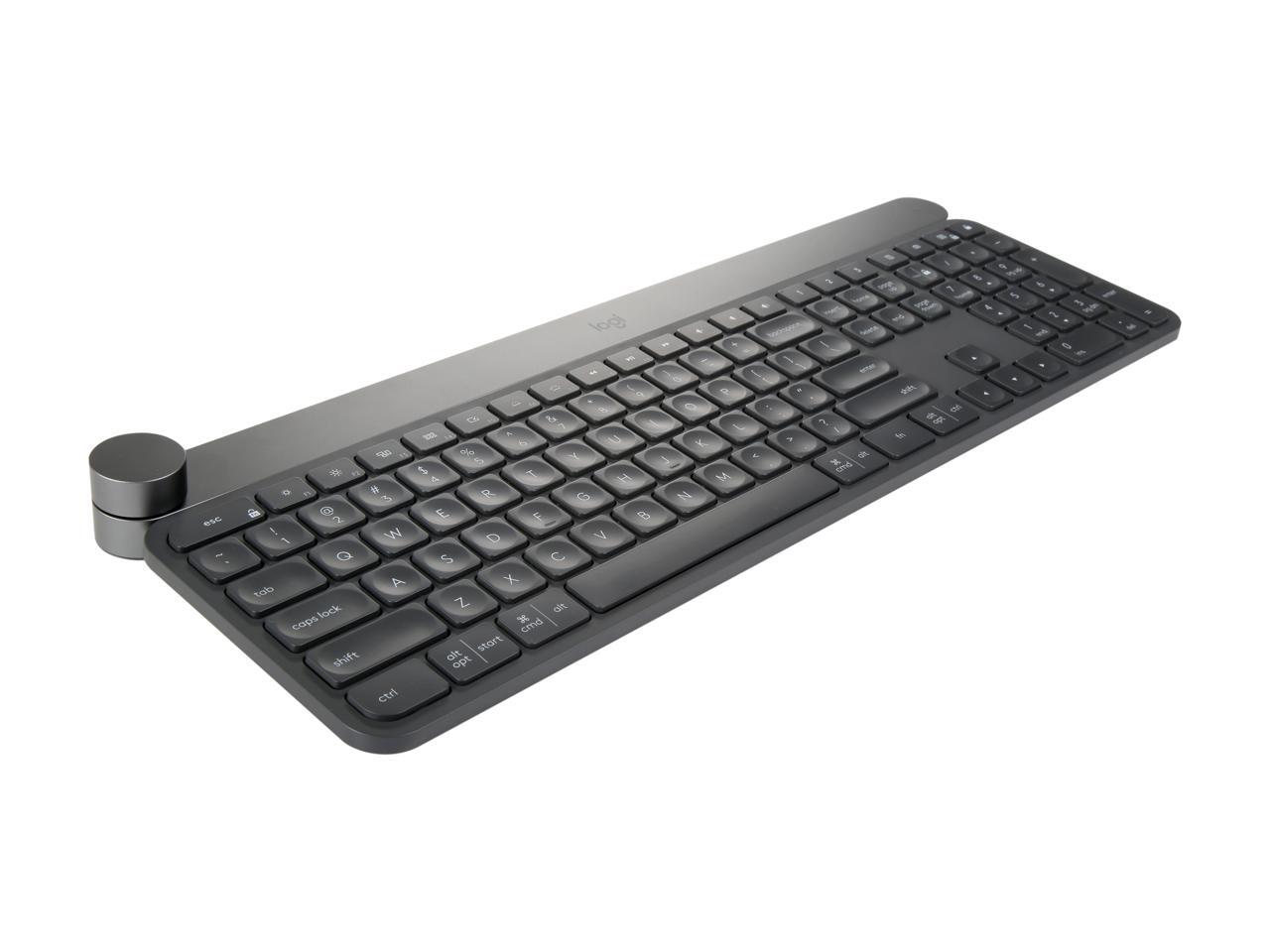 Logitech Craft Advanced Wireless Keyboard With Creative Input Dial And Backlit Keys Dark Grey