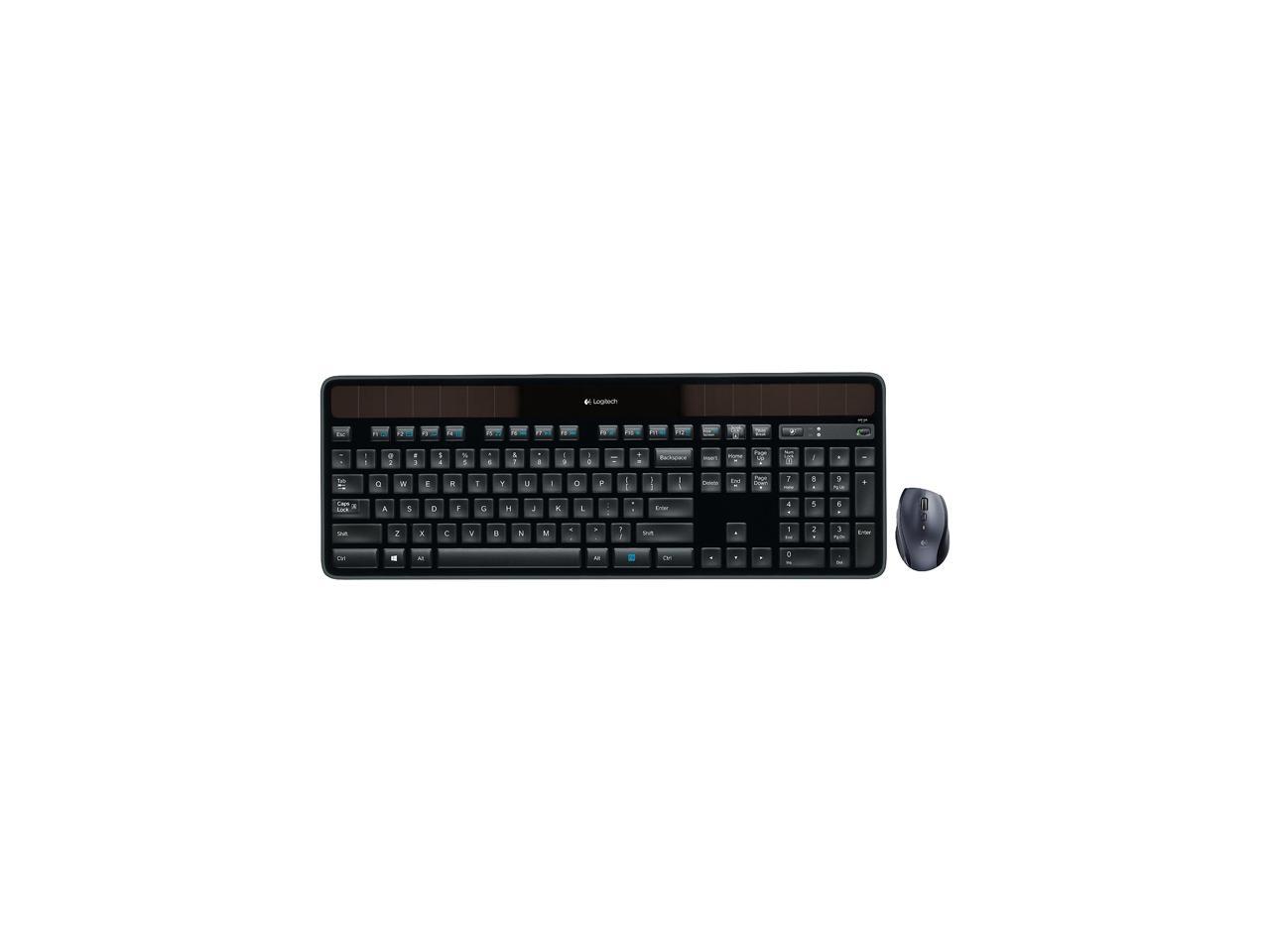 Logitech MK750 Wireless Solar Keyboard and Wireless Marathon Mouse ...