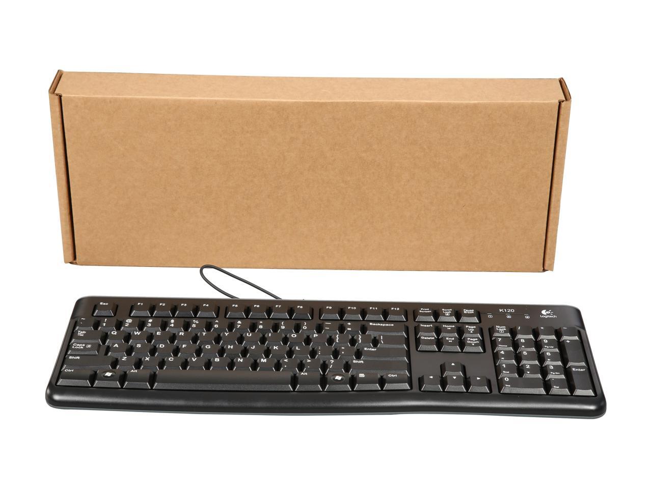 Refurbished: Logitech K120 920-002478 Black Wired Keyboard - Newegg.com