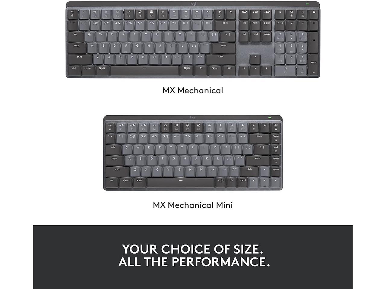 Logitech MX Mechanical Mini Wireless Illuminated Keyboard, Linear ...