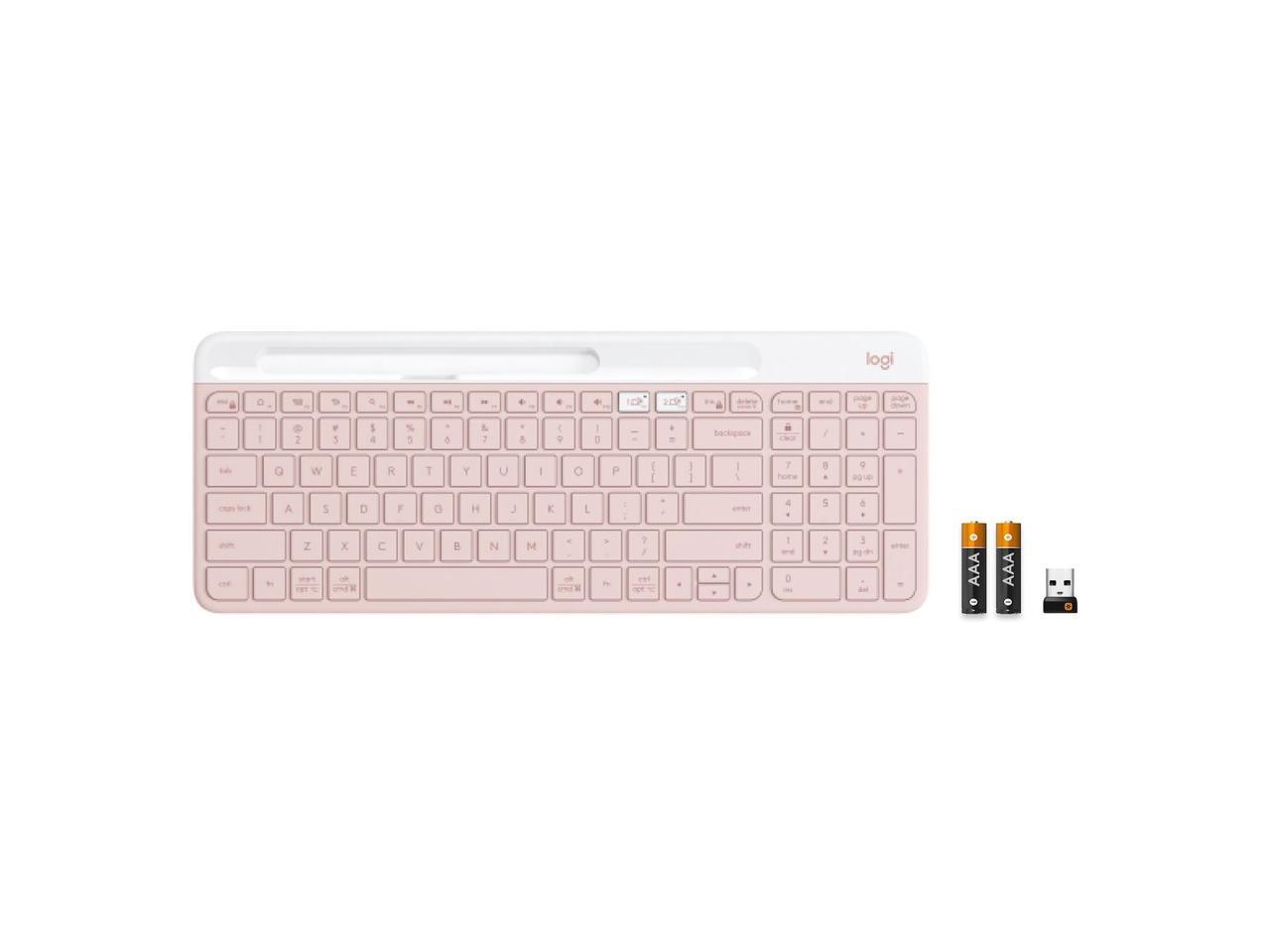 Logitech K585 Slim Multi-Device Wireless Keyboard - Rose - Newegg.ca