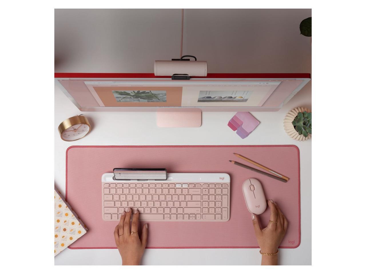 Logitech K585 Slim Multi-Device Wireless Keyboard - Rose - Newegg.com