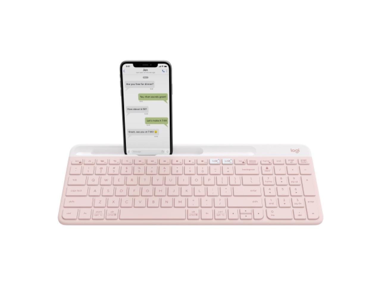 Logitech K585 Slim Multi-Device Wireless Keyboard - Rose - Newegg.com
