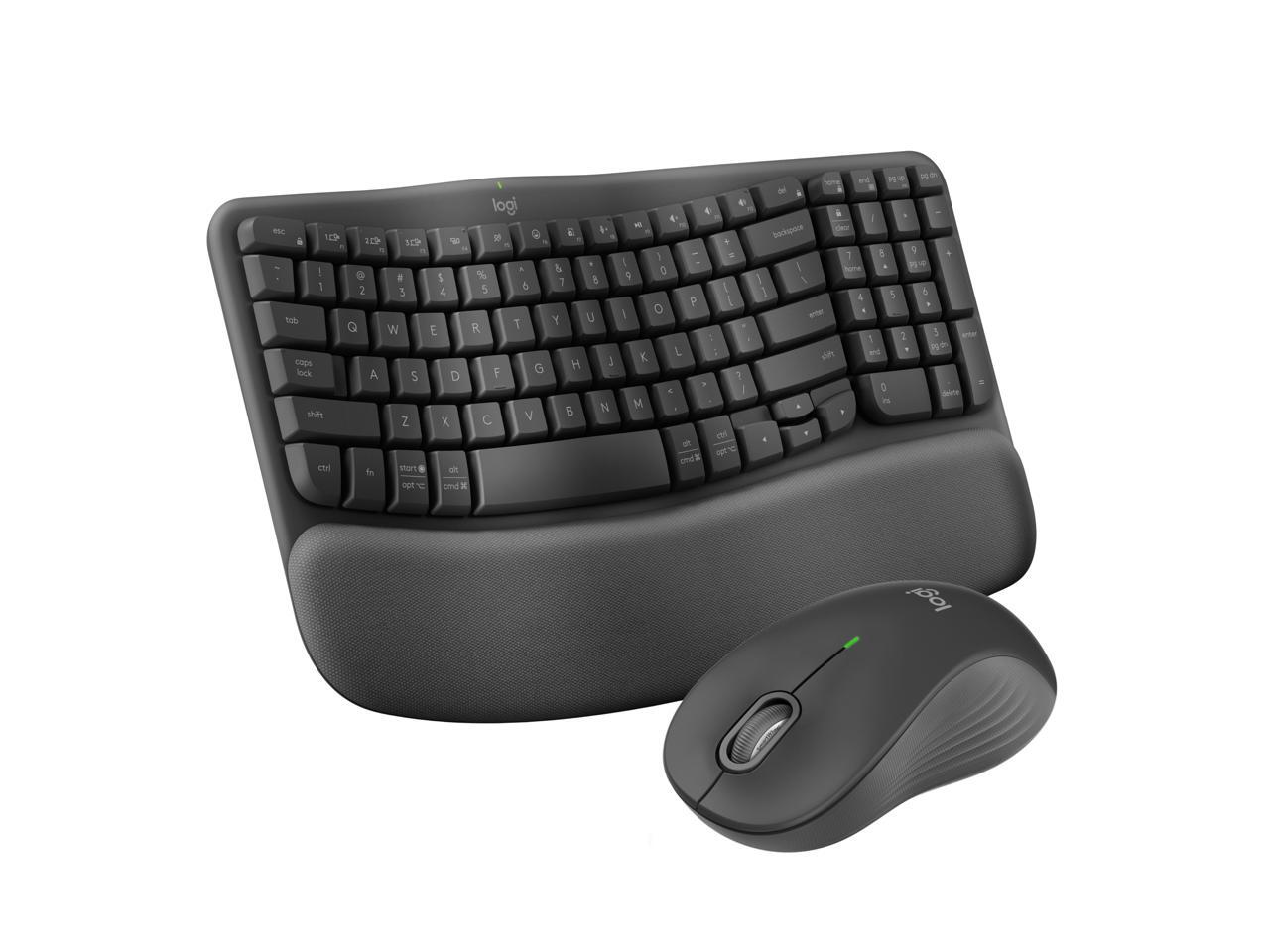 Logitech Wave Keys MK670 Combo, Wireless Ergonomic Keyboard with ...