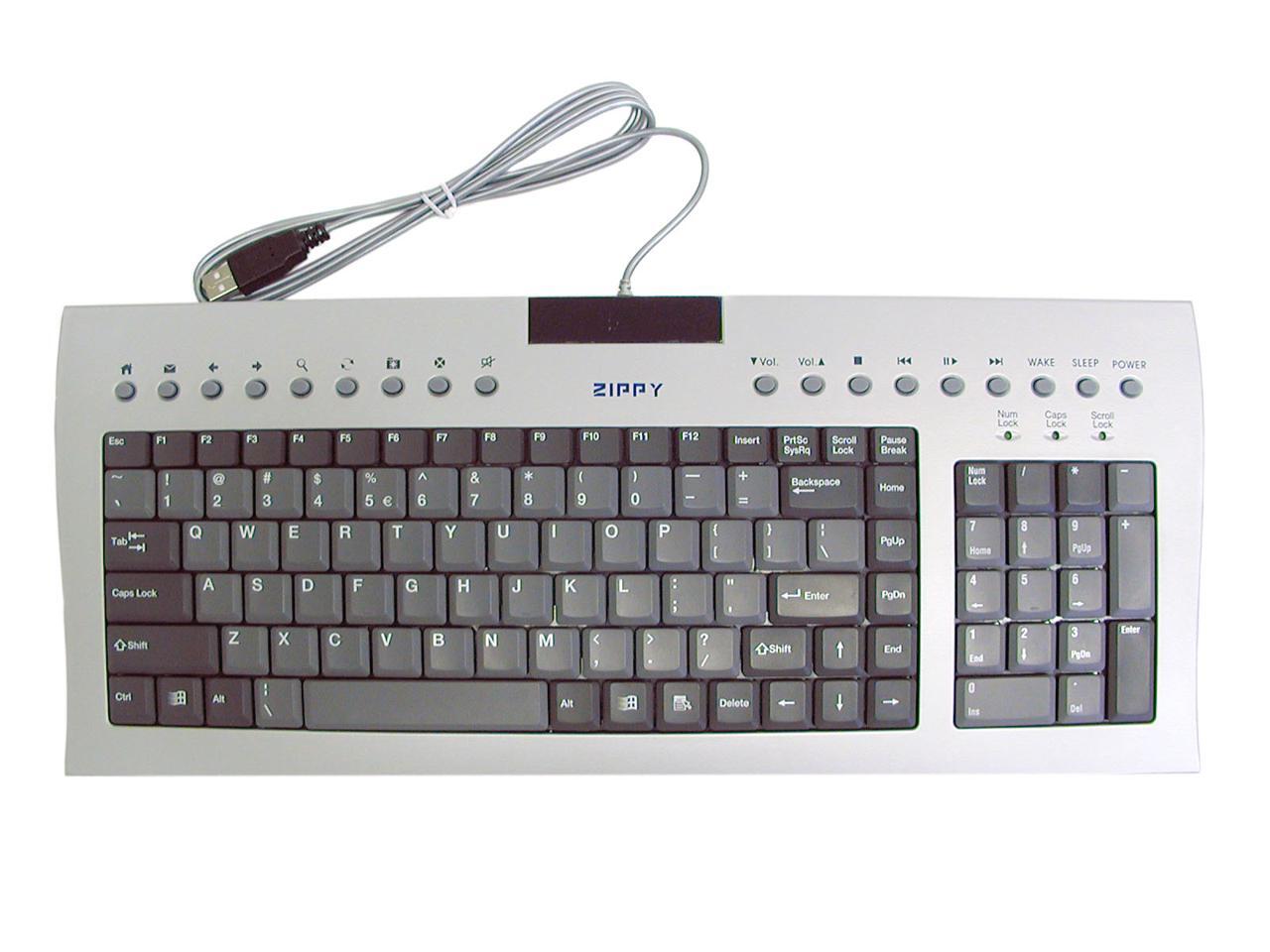 ZIPPY WK-711 Silver/Black Wired Keyboard - Newegg.ca